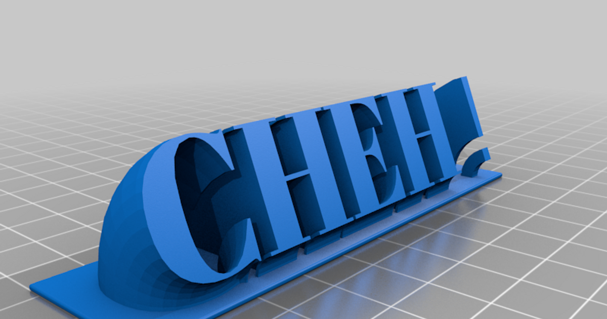 My Customized Sweeping 2-line name plate cheh by Fujin Raijin ...