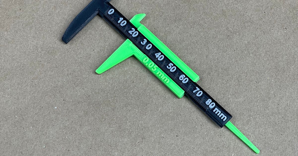 Micrometer - 80 mm with Vernier by PhDGoSlowAncient | Download free STL ...