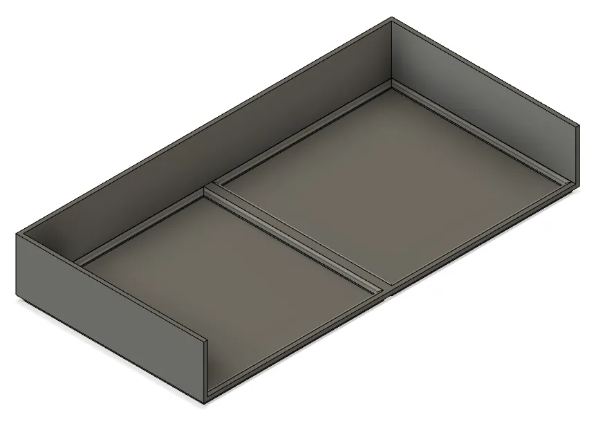 Gridfinity Tray 2x1 open side (23mm High) GF23-002D by WatchMaker ...