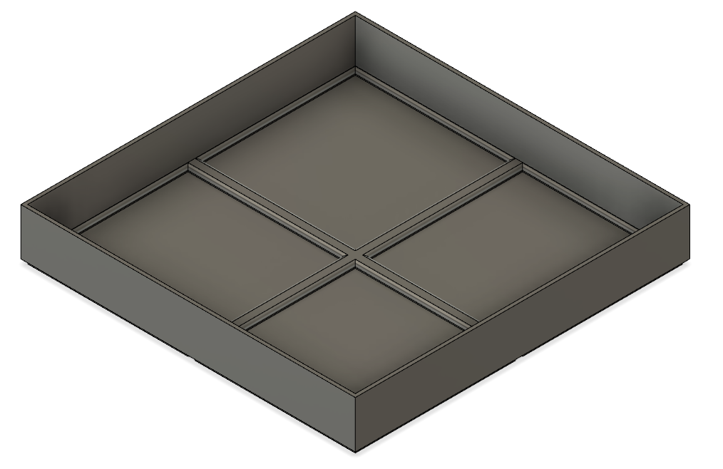 Gridfinity 2x2 Tray (23mm high) GF23-004 by WatchMaker | Download free ...