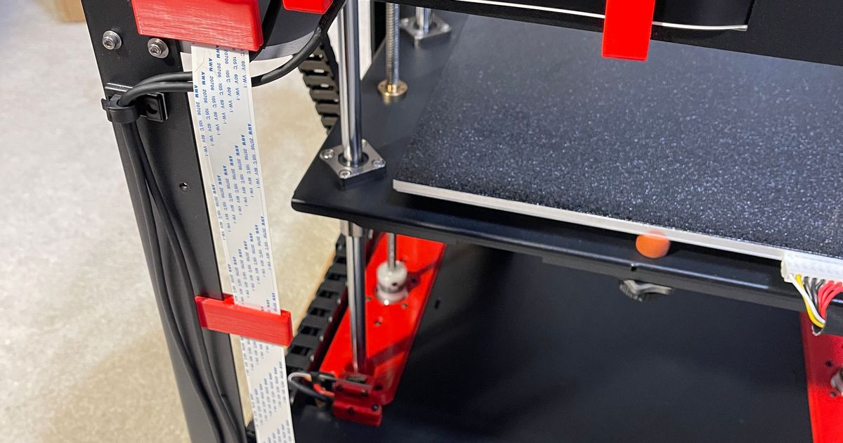 Qidi X-Max (X-Plus) Ribbon Cable Clips by Elphwrkz | Download free STL ...