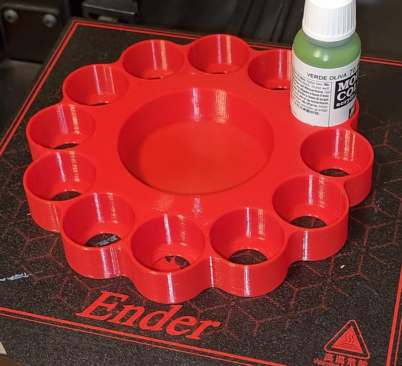 Paint Bottle Organizer with cup holder Vallejo, Army Painter 17ml by ...