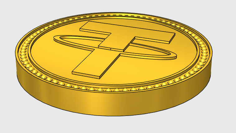 Ultimate Crypto Coin Collection: Tether by 3D_dani | Download free STL ...