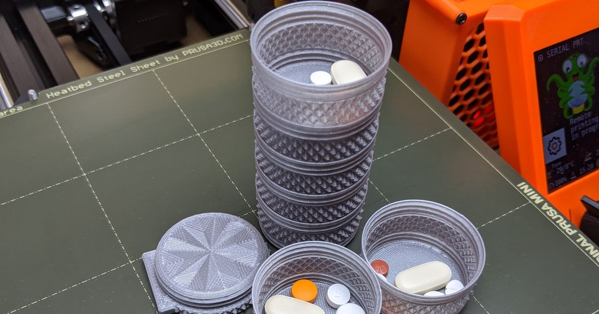 Vase mode stacking pill pots by Nigel Johnson | Download free STL model ...