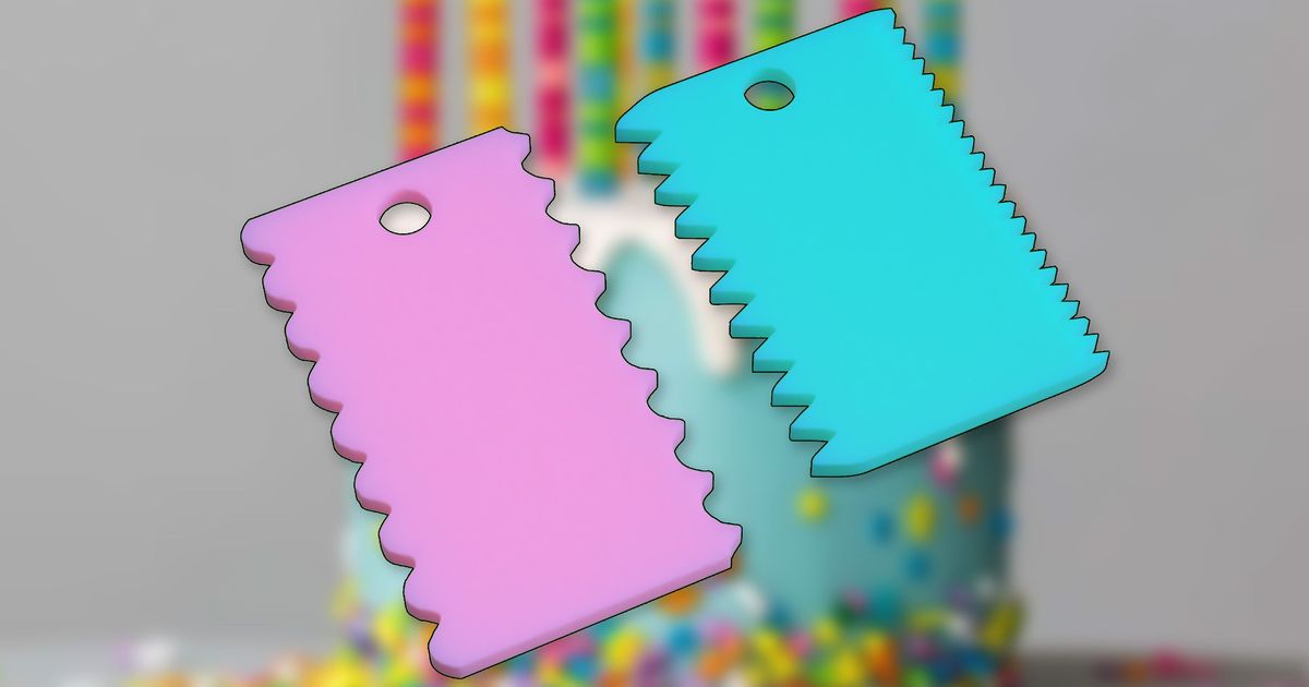 Serrated Cake Scrapers by OurAngryBadger | Download free STL model ...