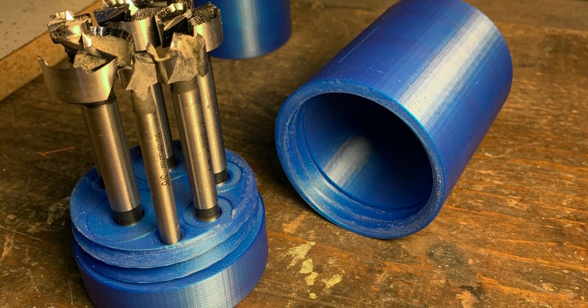 Forstner Bit Holder for 7-piece Freud Set (1/4" - 1") by FlyAttack ...