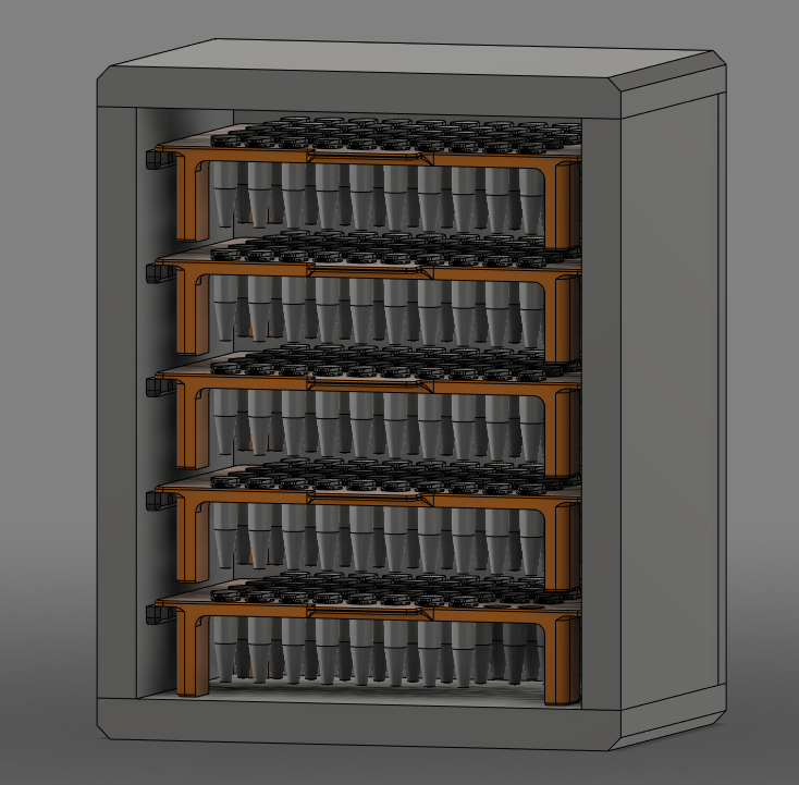 Eppendorf tray with mounting rails, SMD component storage by Konrad ...