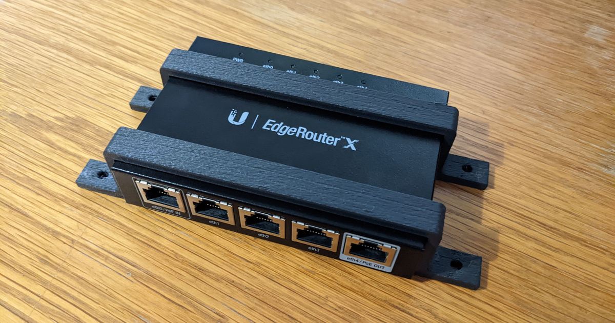 Wall mount bracket for Unifi EdgeRouter-X. by Kiwibloke | Download free ...