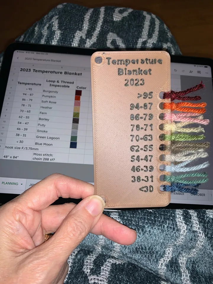 Temperature Blanket Pallet by PBCreations | Download free STL model ...