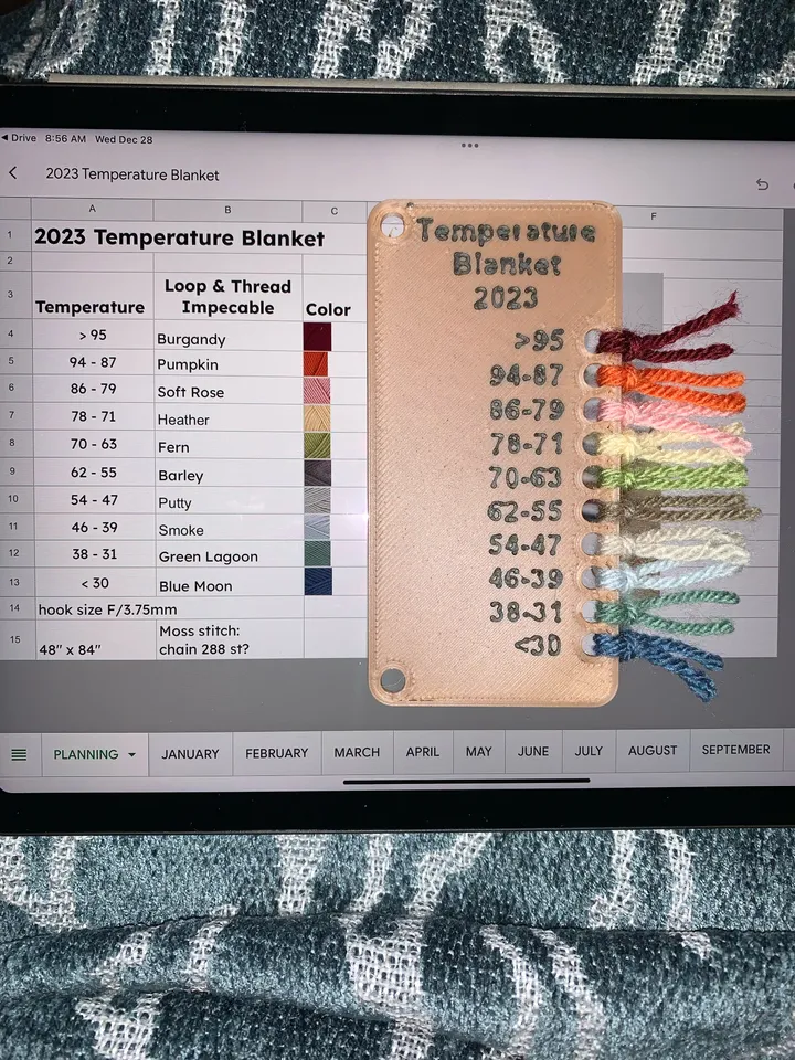 Temperature Blanket Pallet by PBCreations | Download free STL model ...