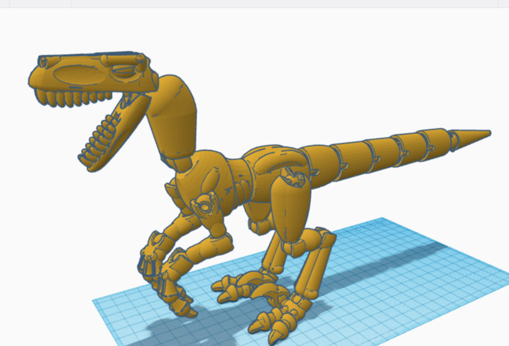 Articulated Dinosaur Skeleton Model by Izy3dPrinting | Download free ...