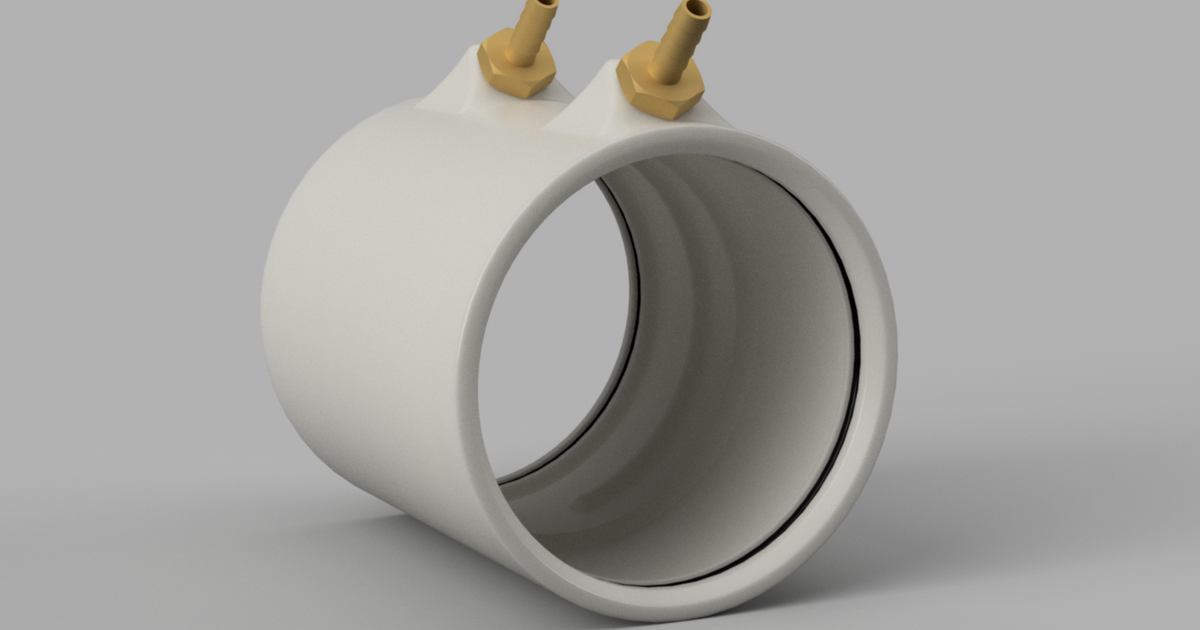 Water cooling jacket for 107mm brushless motor by Cederb | Download ...