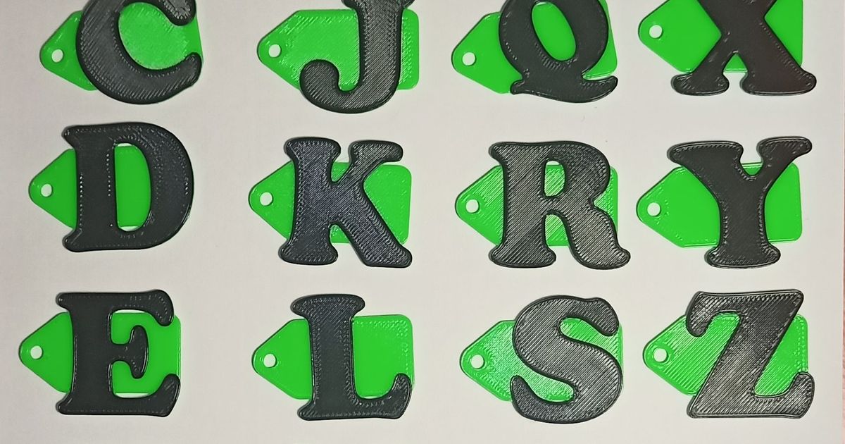 Alphabet keychain by doppiozero | Download free STL model | Printables.com