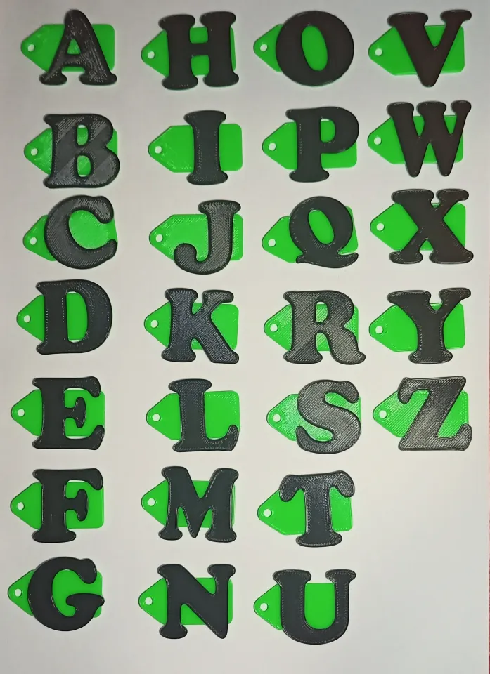 Alphabet keychain by doppiozero | Download free STL model | Printables.com