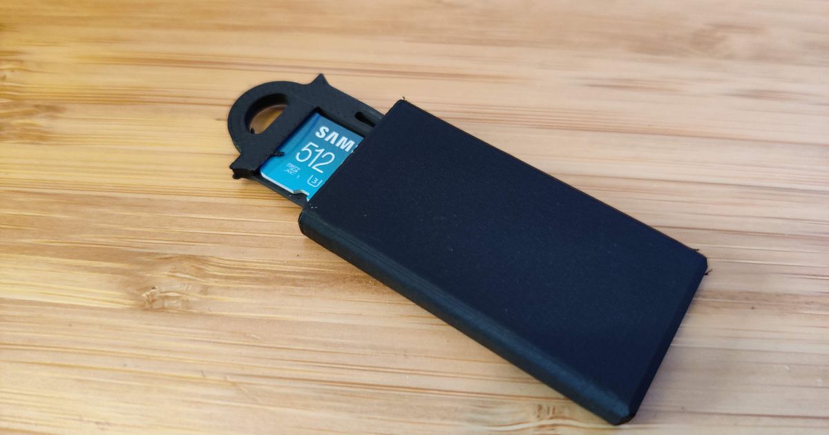 Micro SD Holder Keyring by Awksflamingo | Download free STL model ...