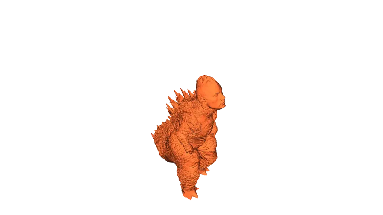 Rockzilla (The Rock + Godzilla) by ThinAir3D | Download free STL model ...