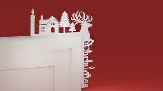 Christmas Door Trim Corner 17 - Deer and Christmas Trees (Christmas ...