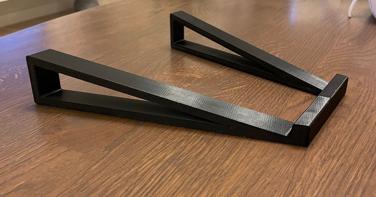 V style low profile laptop stand/riser by rikskeff | Download free STL ...