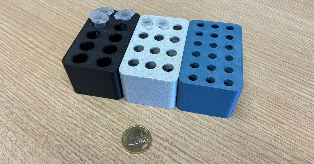 Eppendorf tubes (1.5/2 ml, 0.5 ml, 0.2 ml) rack by Eimantas | Download ...