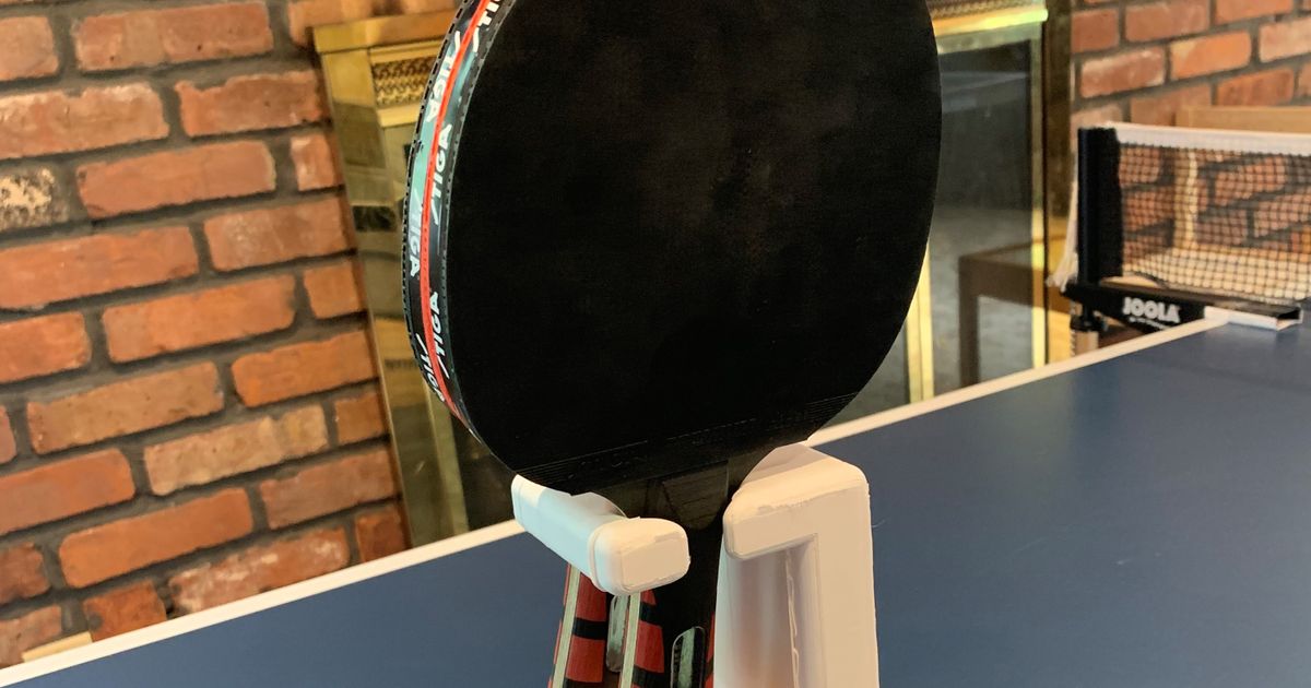 Table Tennis Paddle and Ball Holder by SamayL | Download free STL model ...
