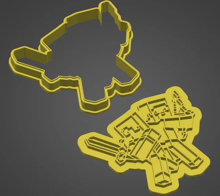 Minecraft cookie cutter inter shape by darzar | Download free STL model ...