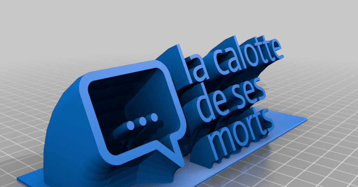 calotte name plate (text) by Fujin Raijin | Download free STL model ...