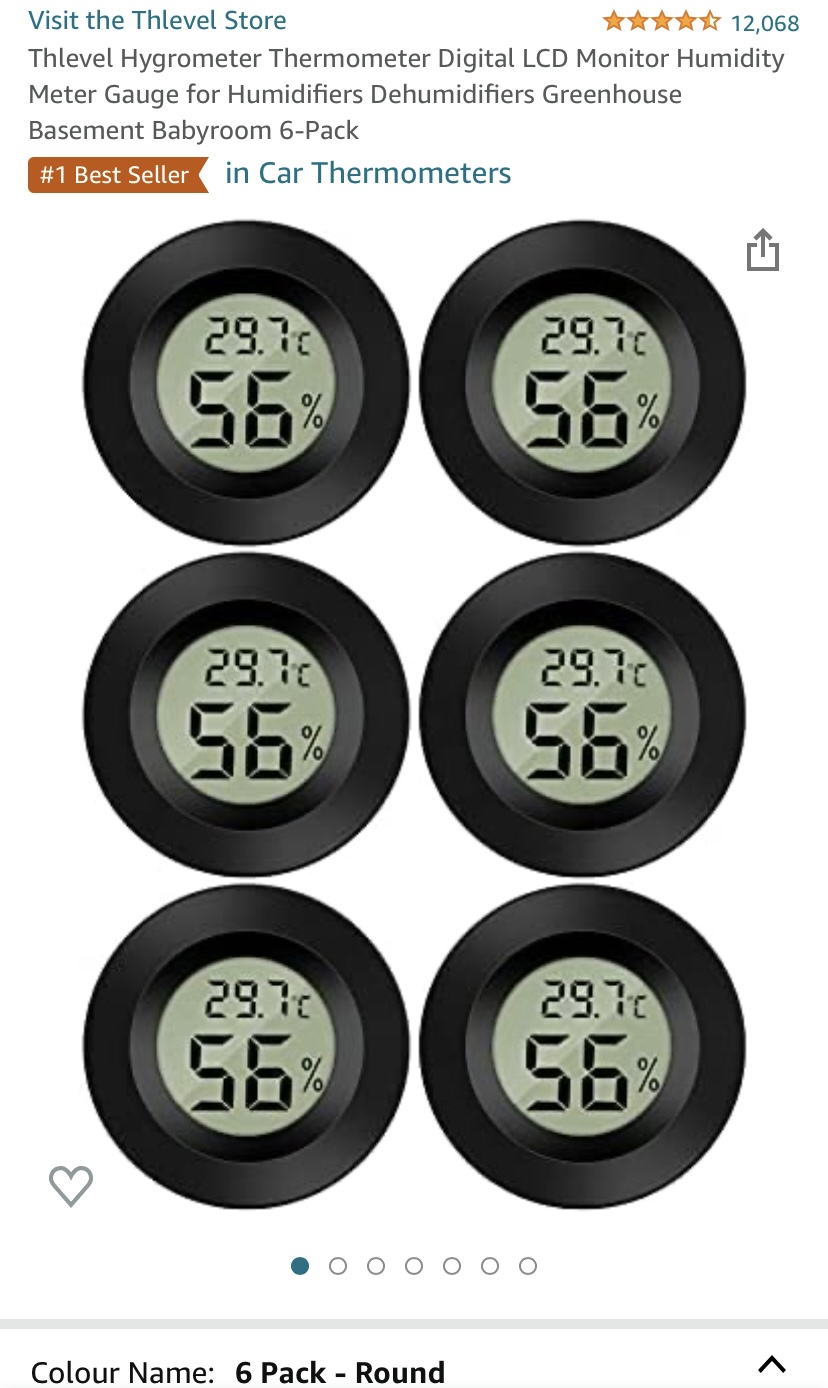 Hygrometer Thermometer Circular Gauge holder - Lowprofile by ...