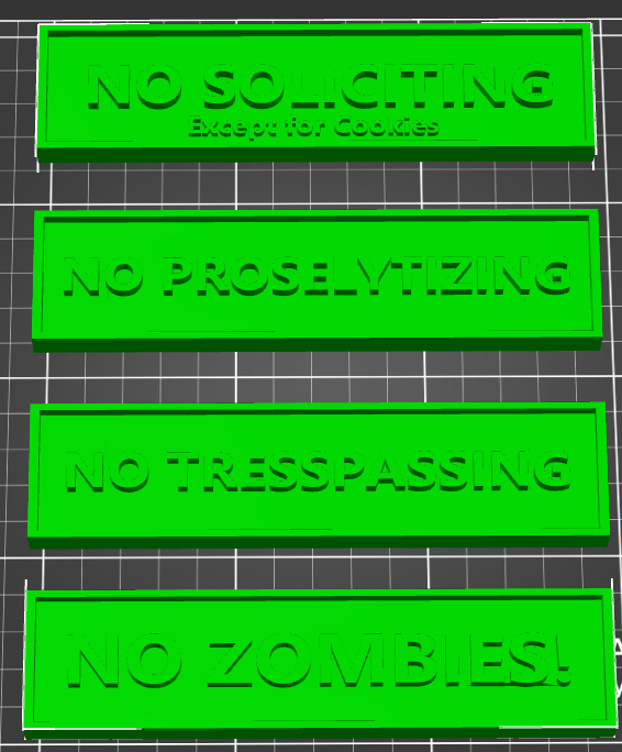 Simple Signs by bw42 | Download free STL model | Printables.com