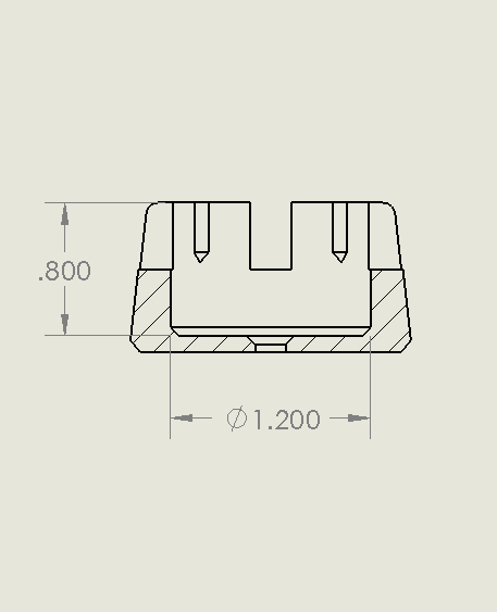 Rubber Table Foot by moxieman19 | Download free STL model | Printables.com
