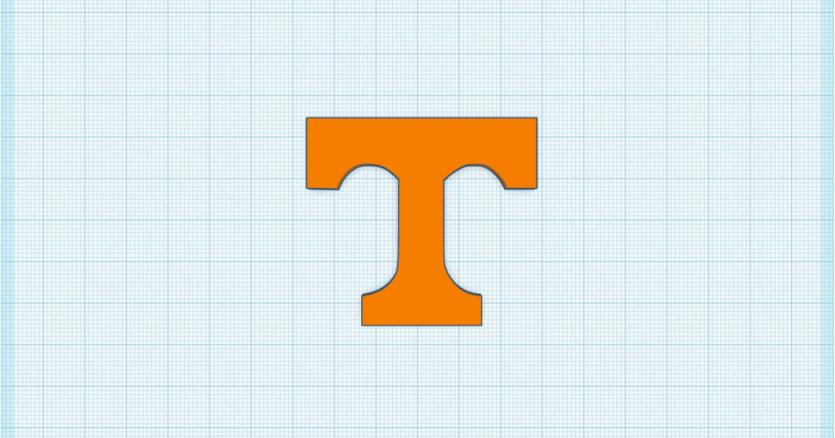 Tennessee Volunteers T by Braden Wingfield | Download free STL model ...