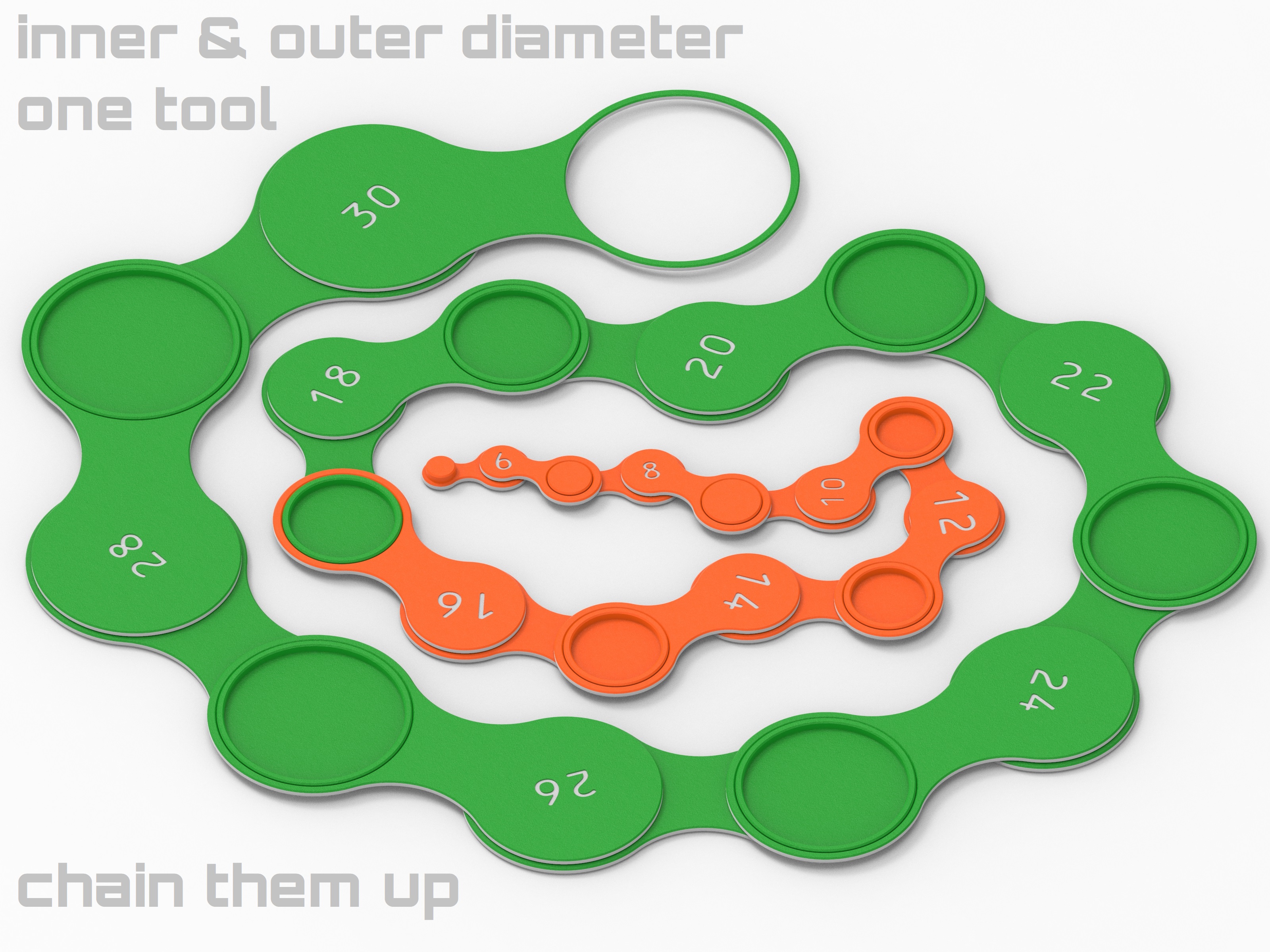 Fillet diameter radius gauge | Diameter chain by AMT | Download free ...
