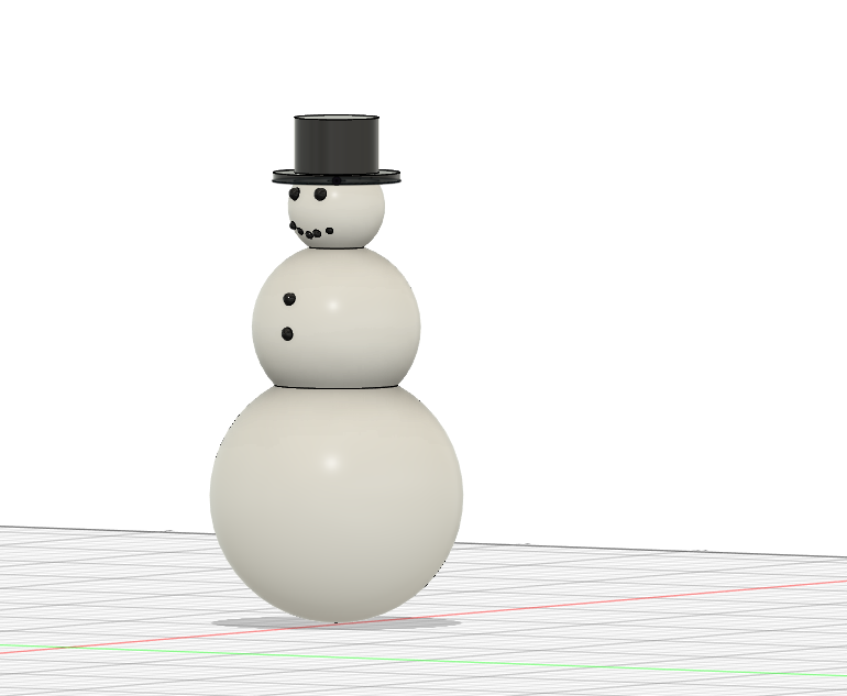 Snowman With Hat by Gentlemangoose | Download free STL model ...