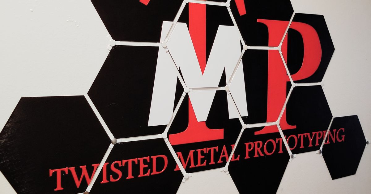 Hex tile TMP wall sign by Twisted Metal Prototyping | Download free STL ...