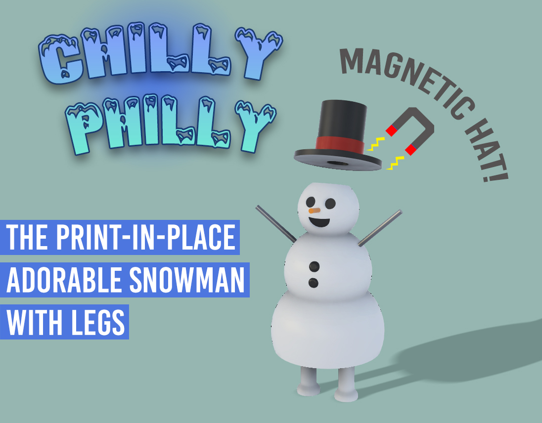 Chilly Philly the Snowman (Print-In-Place) by Taptic Digital | Download ...