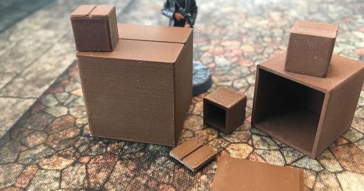 Cardboard Box Scatter Terrain for 28-40mm Wargaming by 3dpDesignLab ...