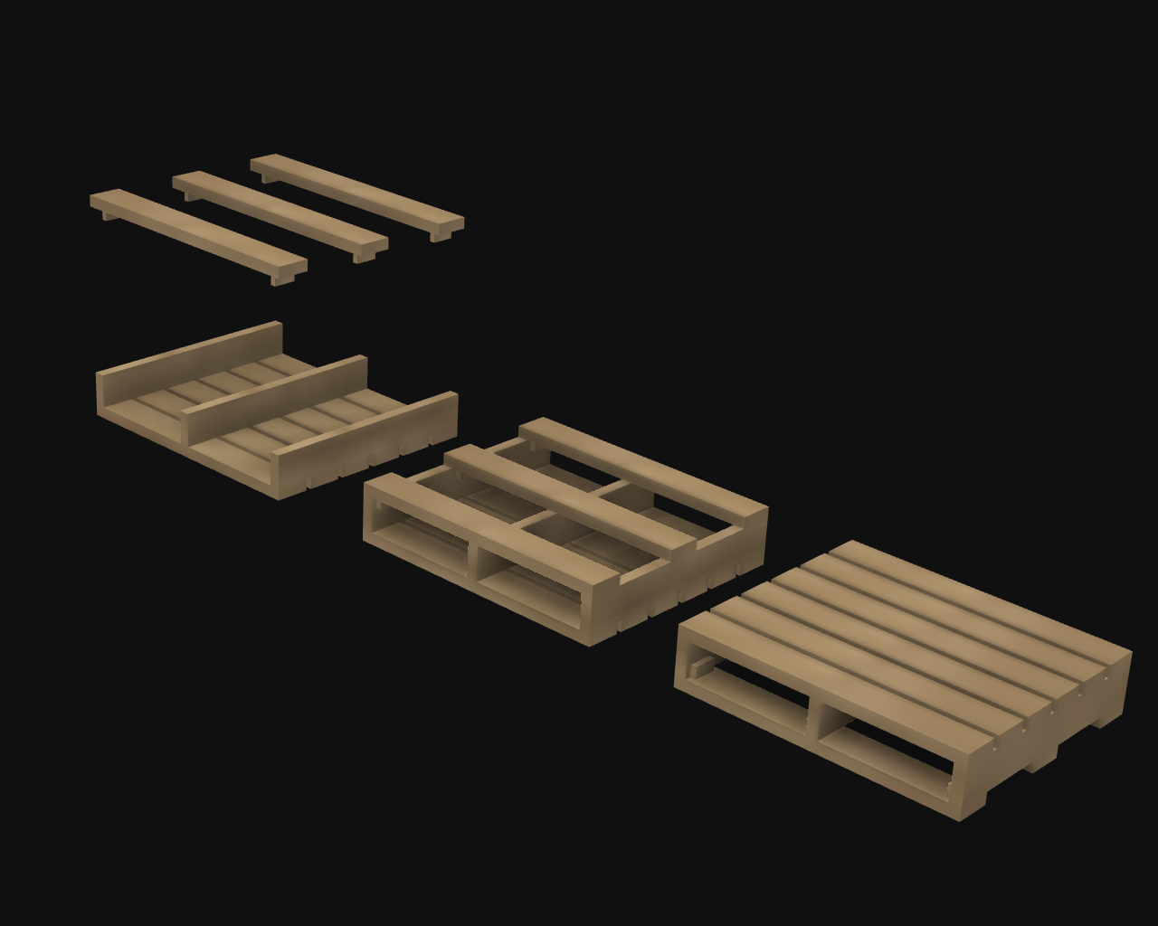 Electric Pallet Jack & Wooden Pallets for 28mm-40mm Wargaming by ...