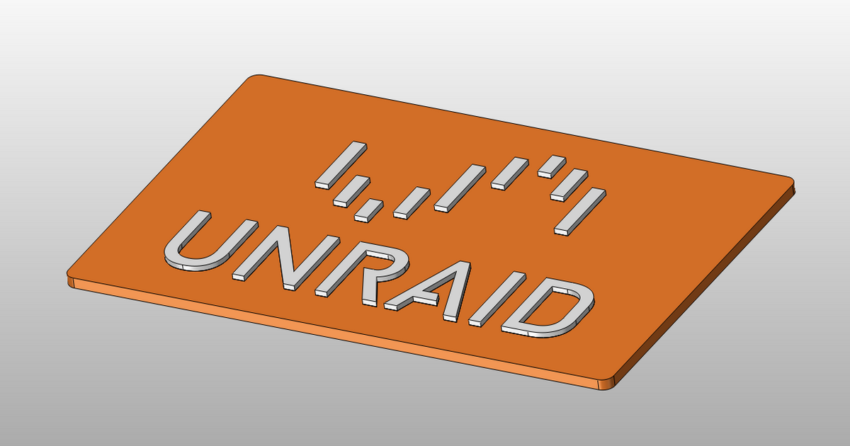 Unraid logo plate single-color printer edition by linlunson | Download ...