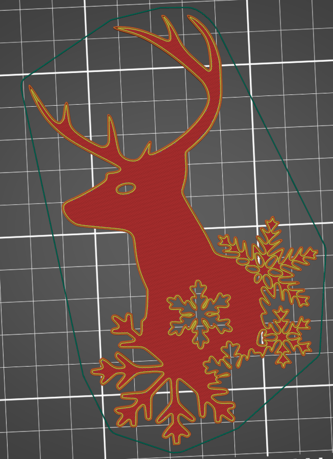 Reindeer + snowflakes by LukášKG98 | Download free STL model ...
