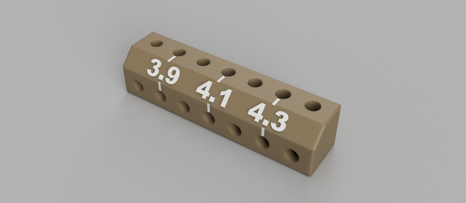Screw Hole Size Tool by JP3D | Download free STL model | Printables.com