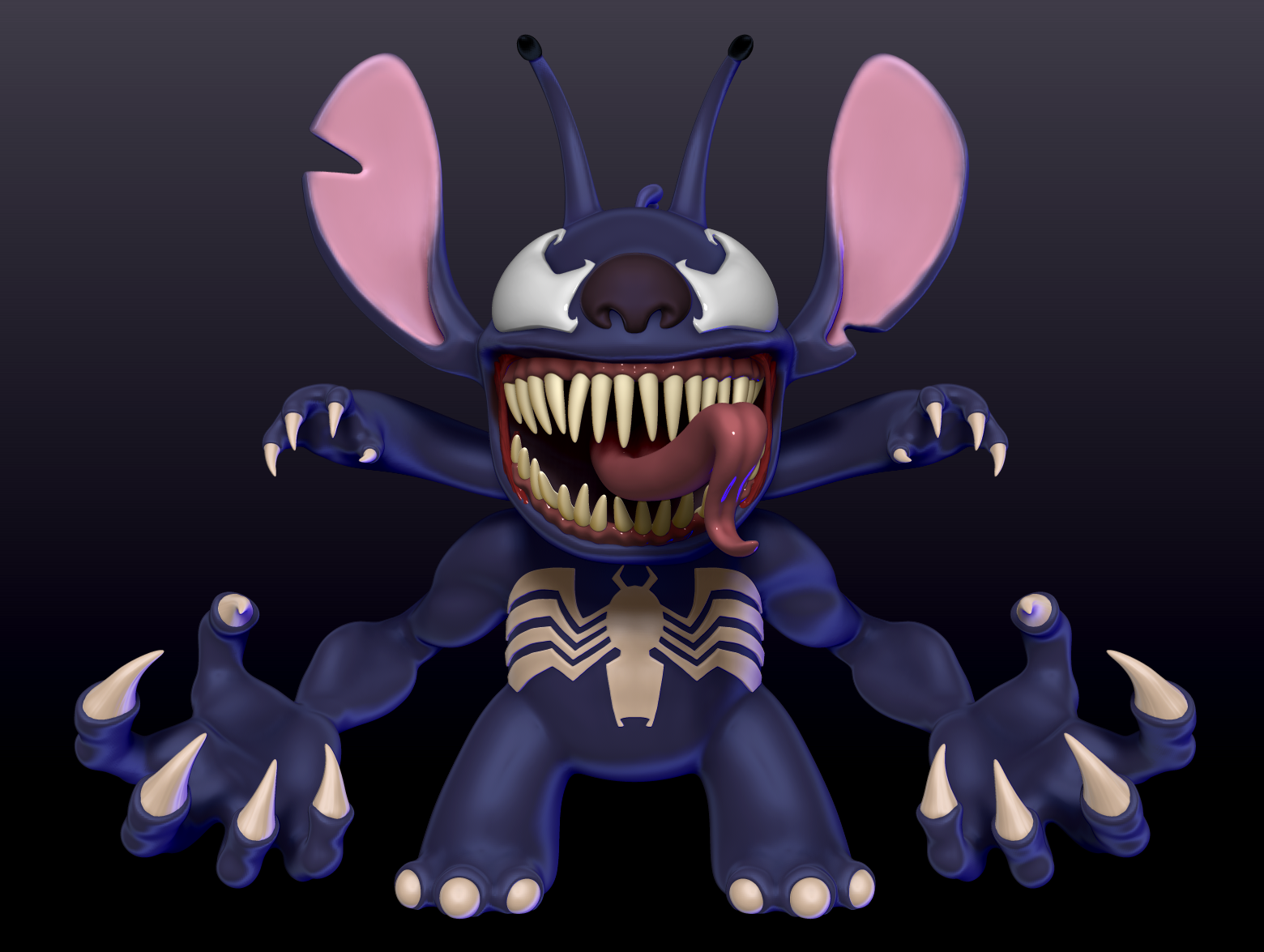 Stitch-Venom ... (Stitch-biote?) by Derailed3D | Download free STL ...
