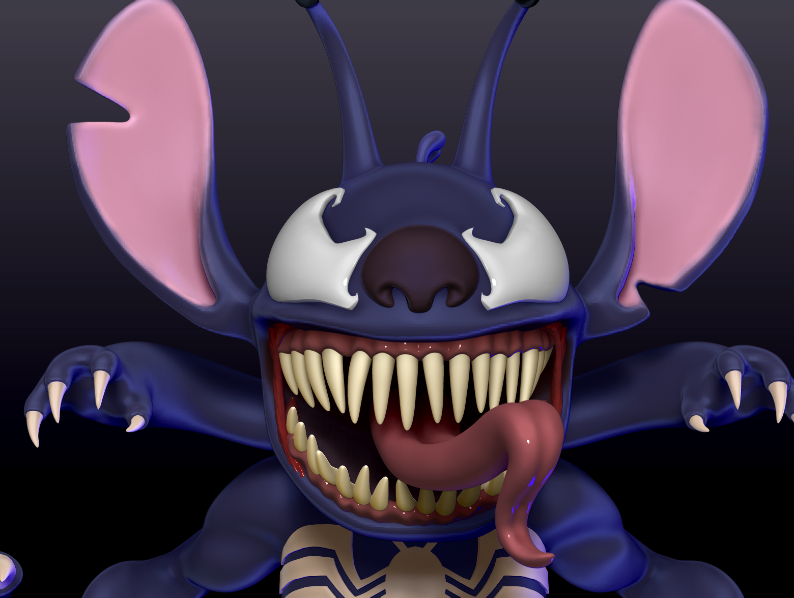 Stitch-Venom ... (Stitch-biote?) by Derailed3D | Download free STL ...