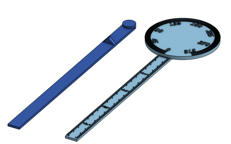 Protractor Ruler by David S | Download free STL model | Printables.com