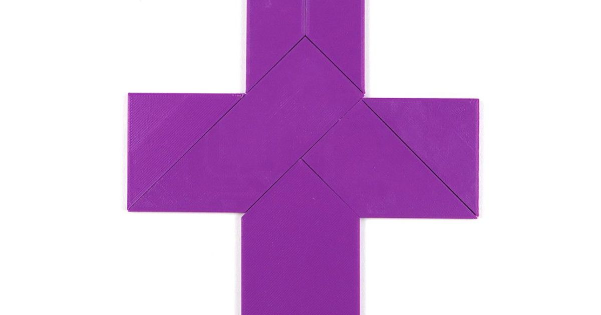 The Cross Puzzle with Slider Box von Pentoma | Kostenloses STL-Modell ...