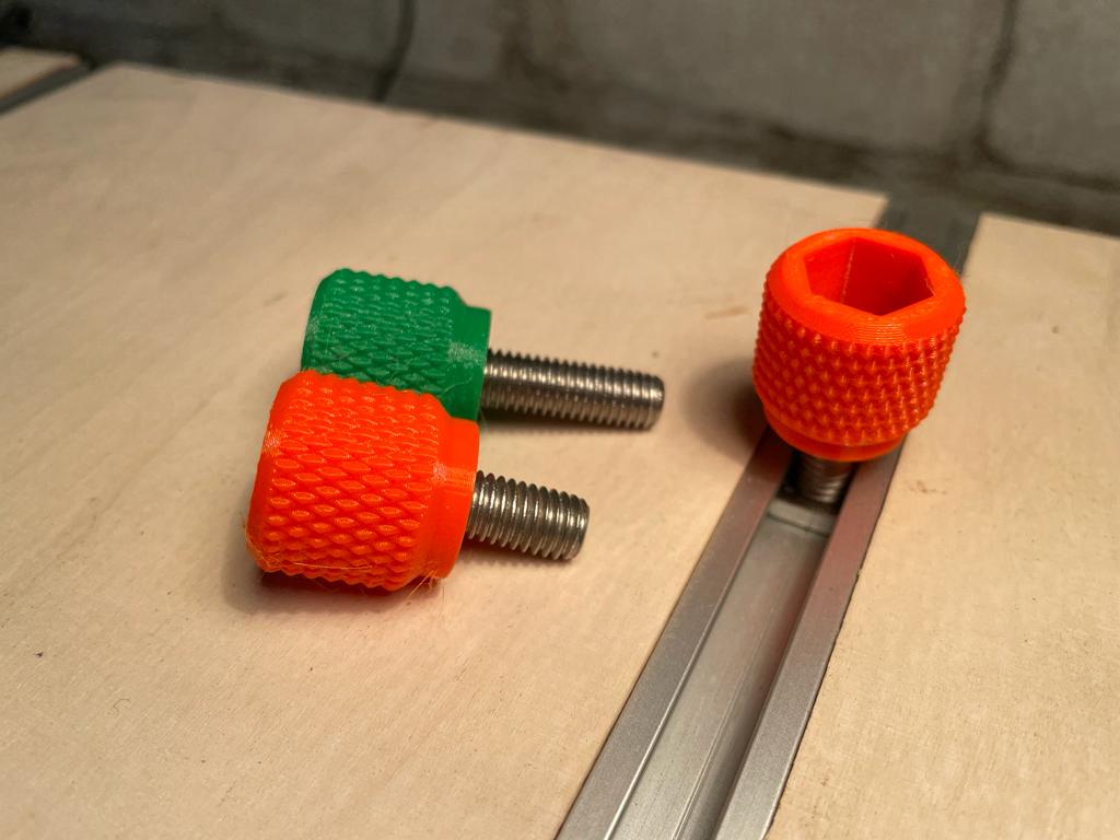 Knurled Screw /Knob/ Nut M3, M4, M5, M6, M8 von genja | Kostenloses STL ...