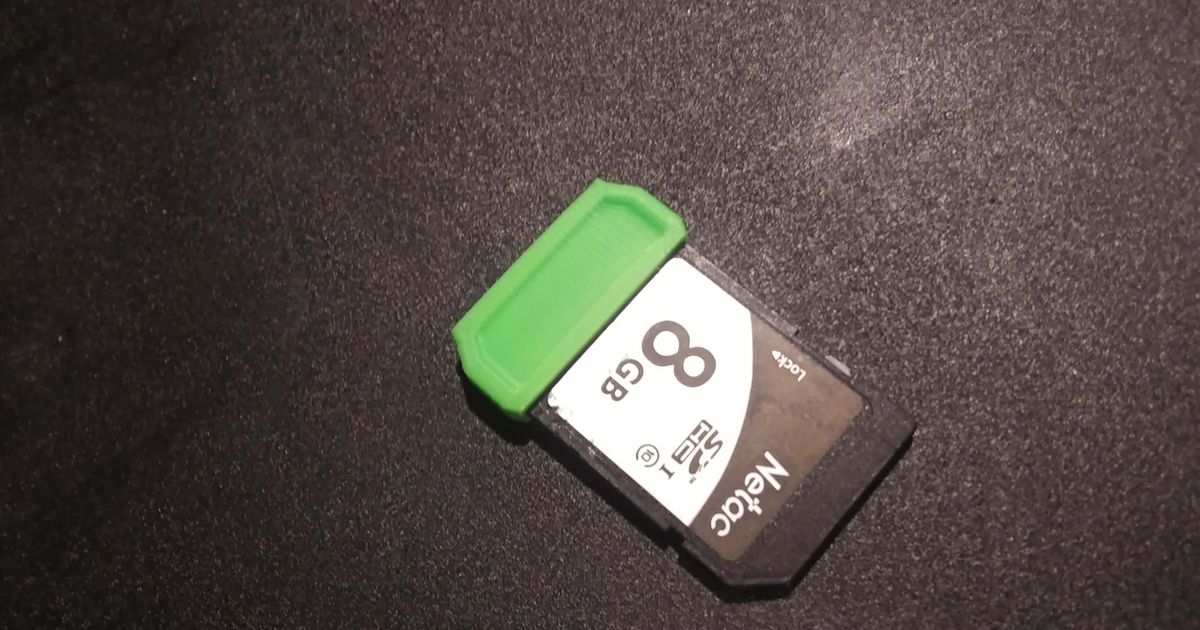 Sd Card Grip Shorter Fits In Spring Loaded Sd Slot By Robokong Download Free Stl Model 