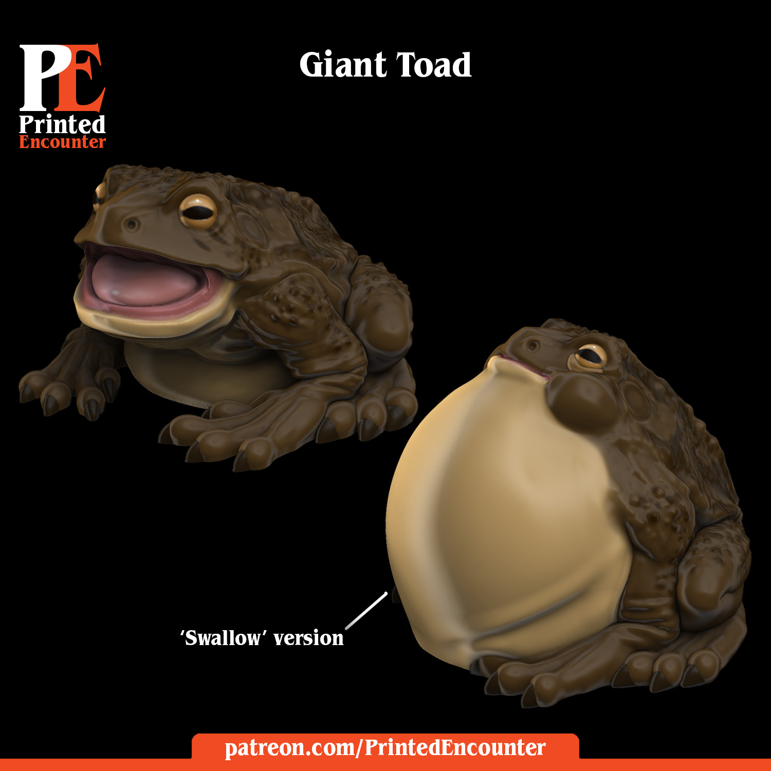 Giant Toad by Printed Encounter | Download free STL model | Printables.com