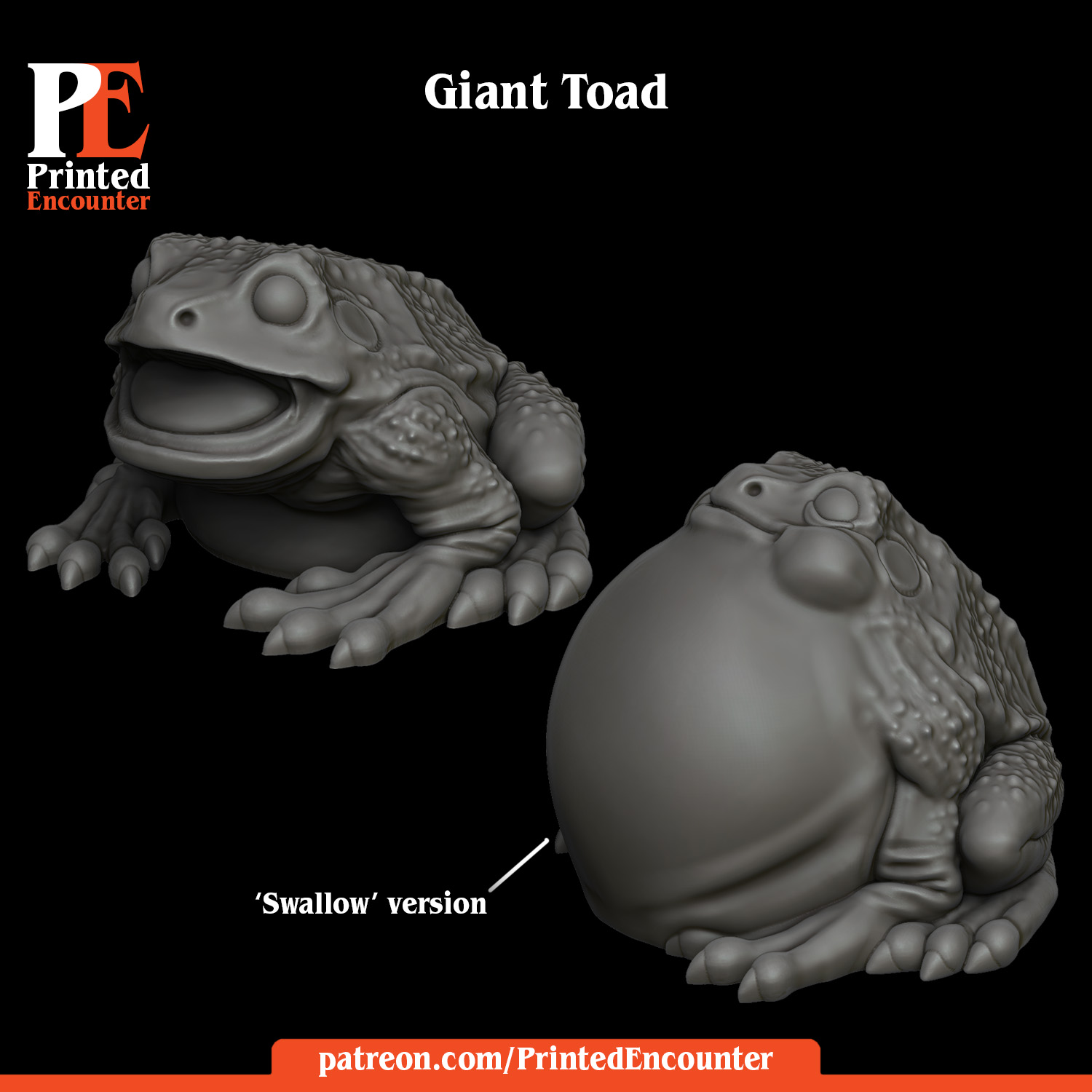 Giant Toad by Printed Encounter | Download free STL model | Printables.com