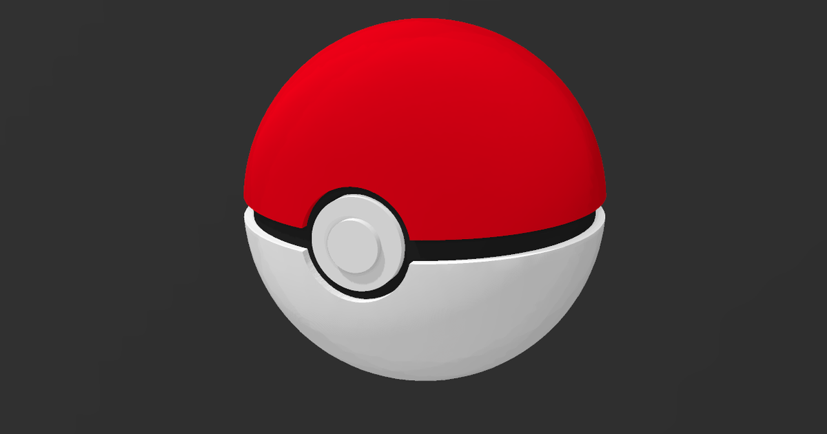 Simple Pokeball by Cave Droll | Download free STL model | Printables.com
