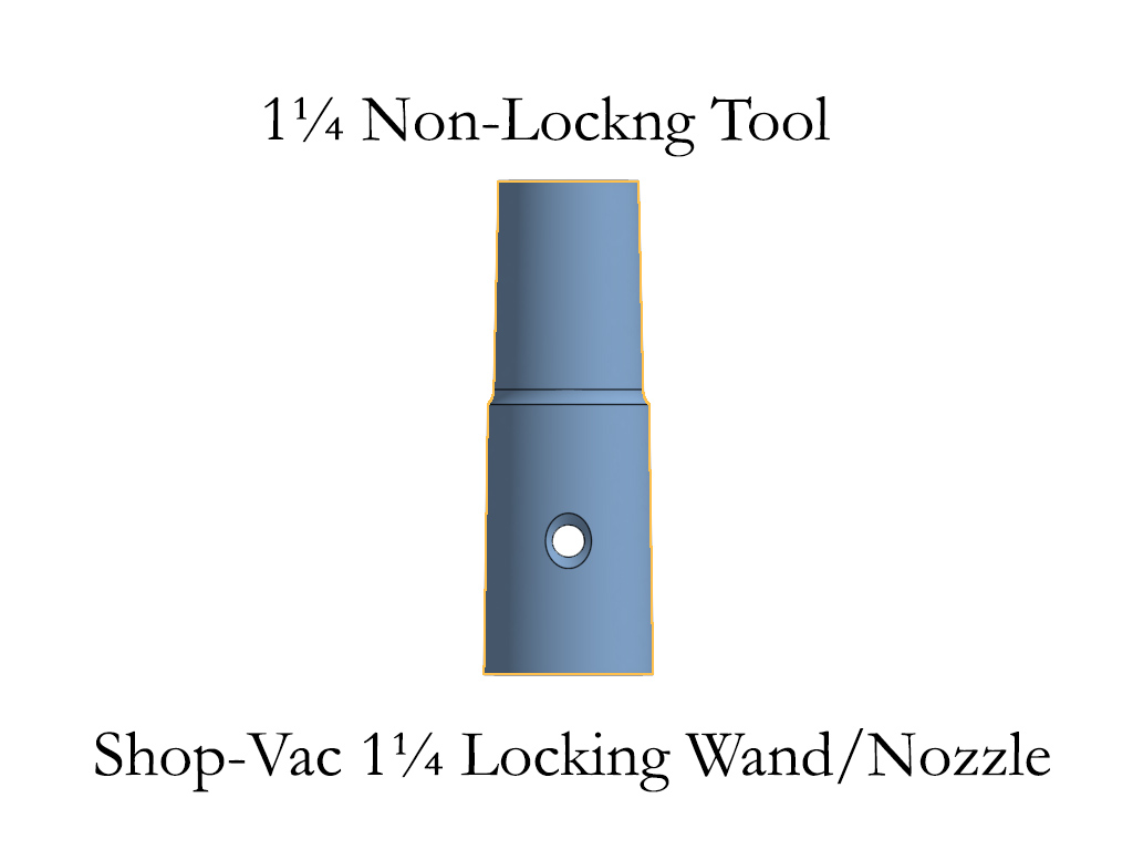 Shop-Vac 1¼" Locking End to Non-Locking End by DmK | Download free STL ...