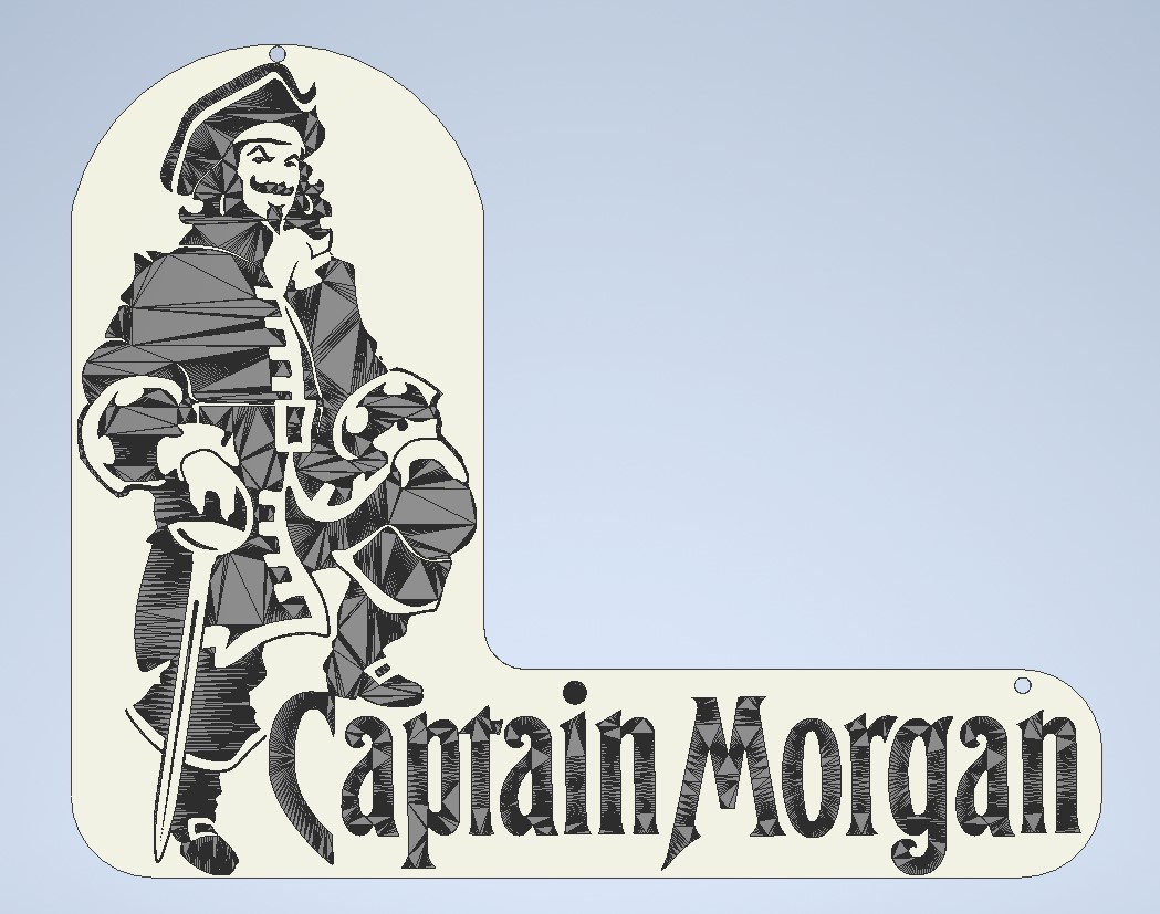 Captain morgan Wall Art by Federicothefridge | Download free STL model ...